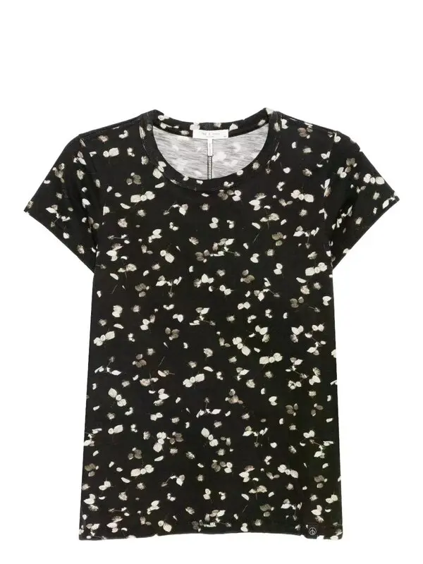 Rag & Bone All-over Floral Print T-shirt - Black