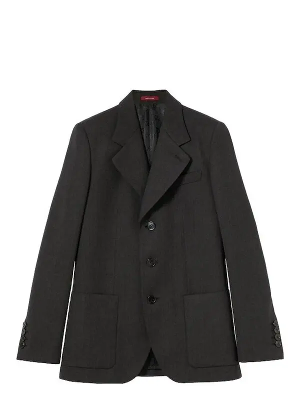 Gucci Wool Mohair Single-breasted Jacket - Grey