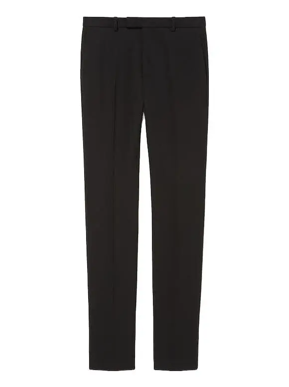 Gucci Dry Crêpe Wool Pant - Black