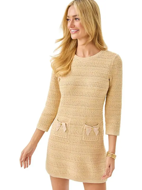 Lilly Pulitzer Rhysa Sweater Dress - Rattan Metallic Marl