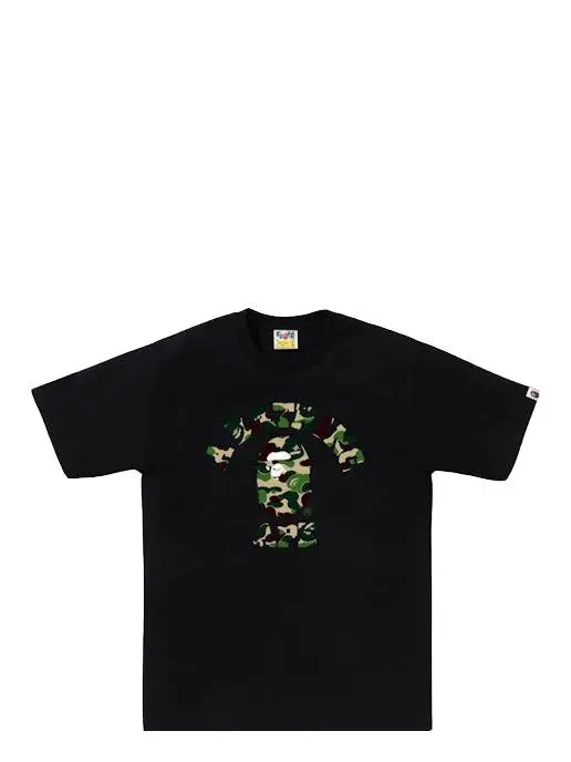 A BATHING APE Abc Camo College Tee Shirt - Black/green