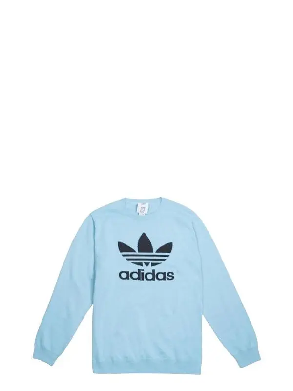 Adidas X Have A Good Time Summer Knit Sweatshirt - Blue/clear Blue