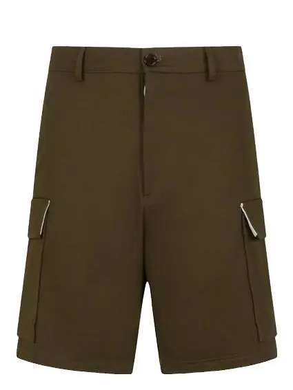 Marni Organic Gabardine Shorts - Deep Sage