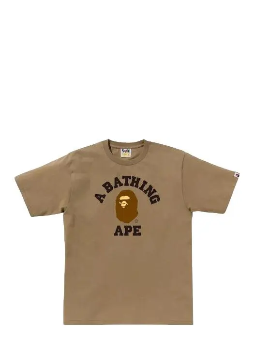 A BATHING APE College Tee Shirt - Beige