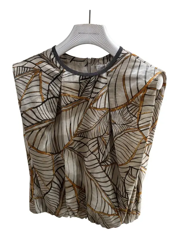 Brunello Cucinelli Printed Blouse - Beige