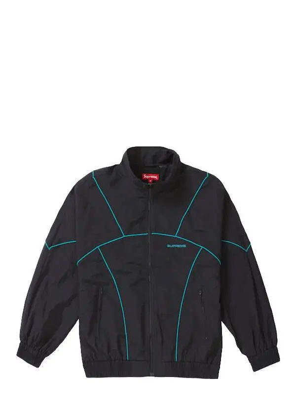 Supreme Piping Track Jacket - Black