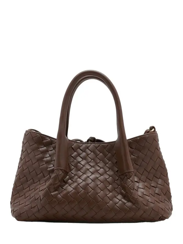 Bottega Veneta Pinacoteca Intrecciato Leather Tote Bag - Brown