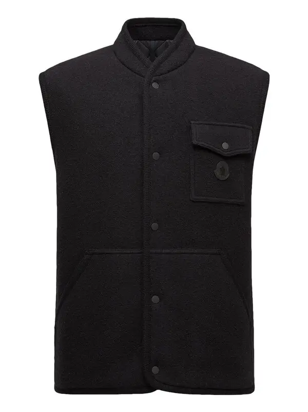 Moncler Wool Bouclé Vest - Black