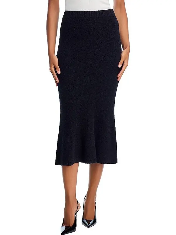 L'Agence Salem Knit Flared Skirt - Black