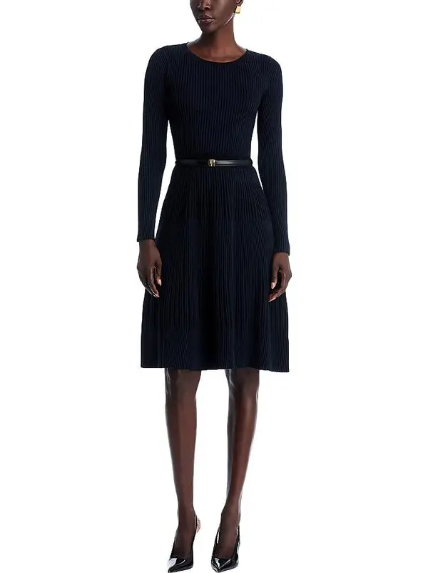 T Tahari Flare Hem Dress -exclusive - Black/navy