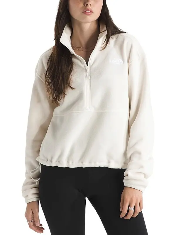 The North Face Glacier Fleece Half Zip Jacket - White Dune