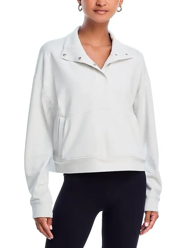 Aqua Everywhere Henley Sweatshirt - Athletic Grey