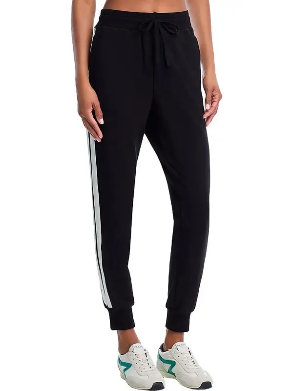 Aqua Racing Stripe Sweatpants - Black