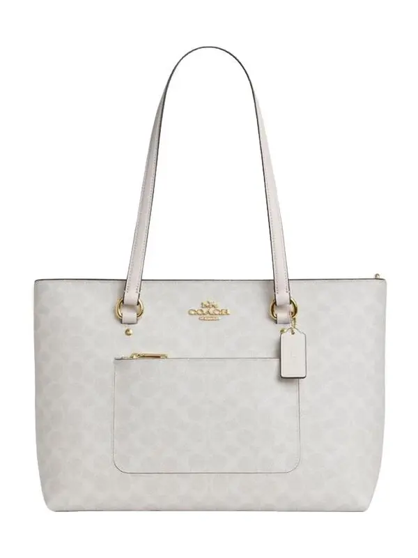 COACH Station Tote Bag In Signature Canvas - Signature Canvas/gold/white/chalk