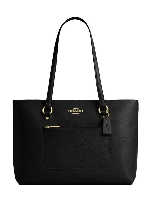 COACH Station Tote Bag - Crossgrain Leather/gold/black