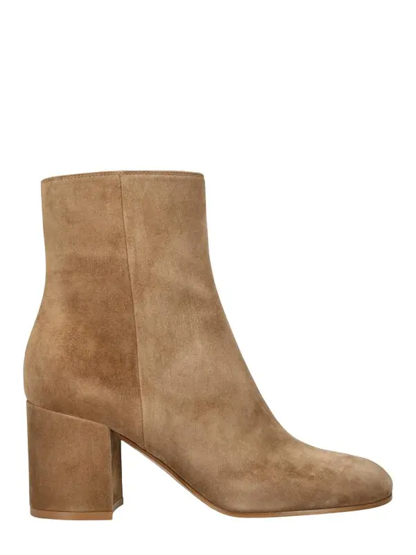 GIANVITO ROSSI Suede Ankle Boots 70 - Beige