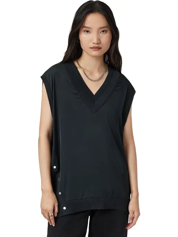 ALLSAINTS Bern Studded Wool Tank - Blue