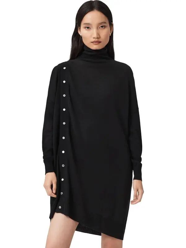 ALLSAINTS Umi Wool Blend Dress - Black