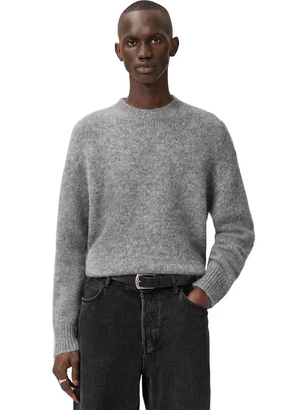 ALLSAINTS Coby Oversized Wool Blend Sweater - Grey