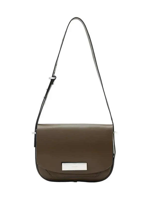 ALLSAINTS Etta Leather Satchel - Fango Brown