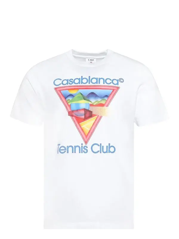 Casablanca Tennis Club Icon Printed Tee - White