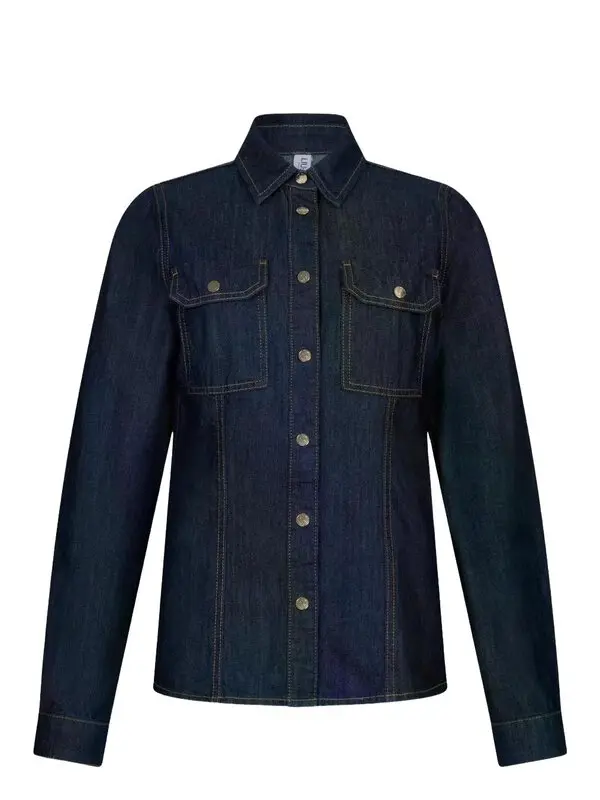 Liu Jo Contrast-stitching Denim Shirt - Blue