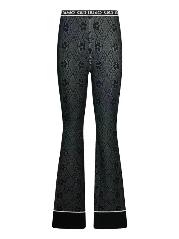 Liu Jo Graphic-pattern Trousers - Black