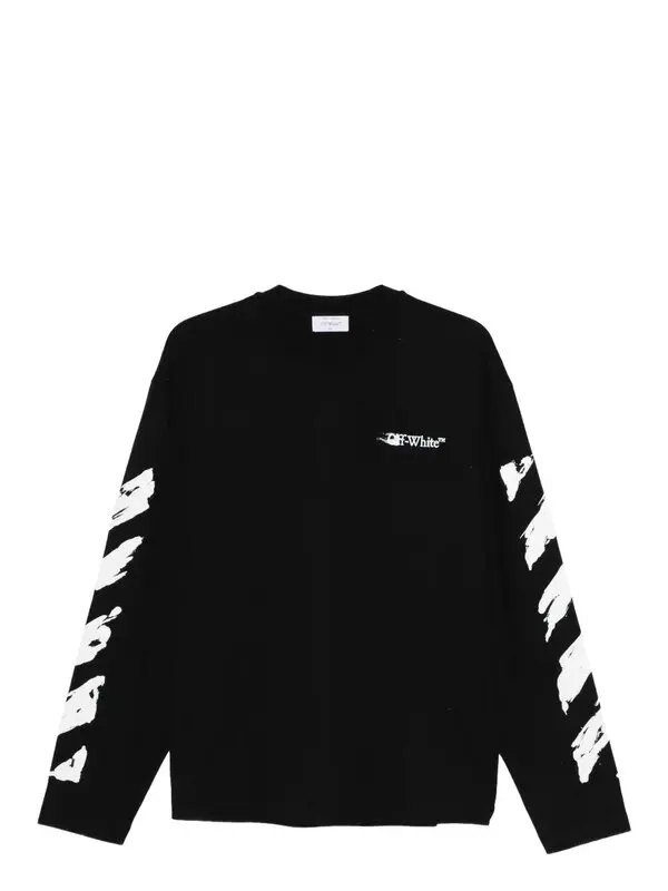 Off-White Airport Tape Long-sleeved T-shirt - Black