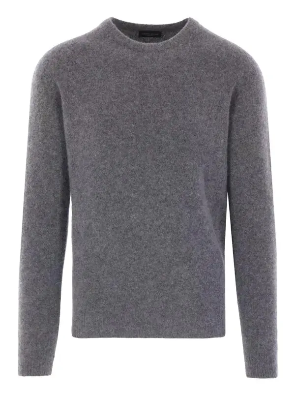 ROBERTO COLLINA Crew-neck Long Sleeve Sweater - Grey