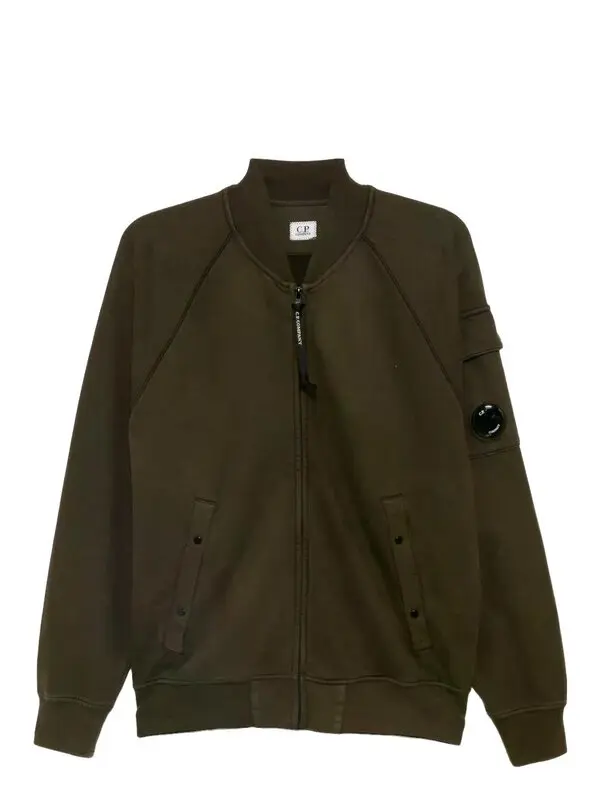 C.P. COMPANY Fleece Bomber Jacket - Green