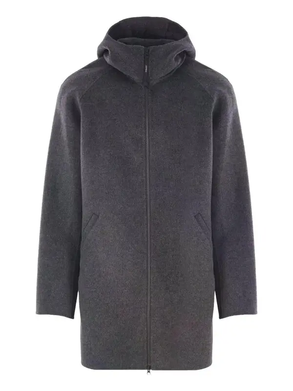 Aspesi Hooded Zip Coat - Grey