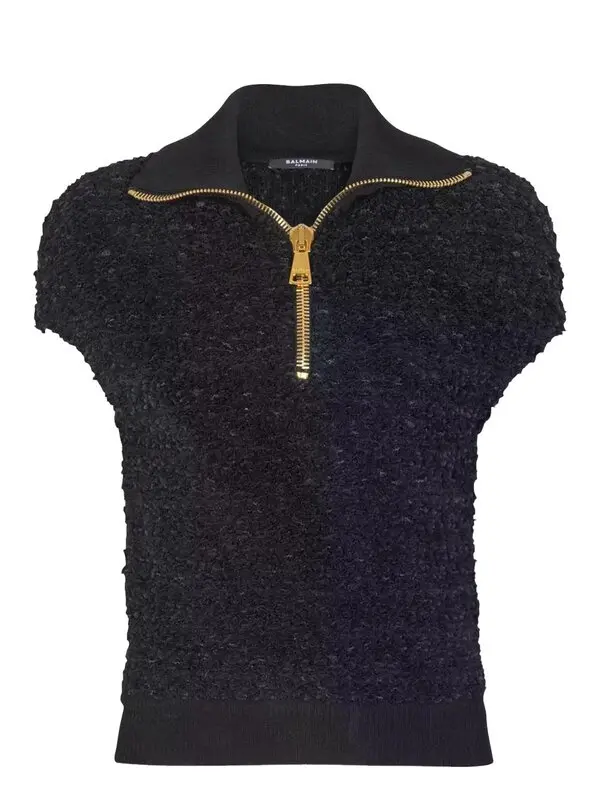 Balmain Tweed Top - Black