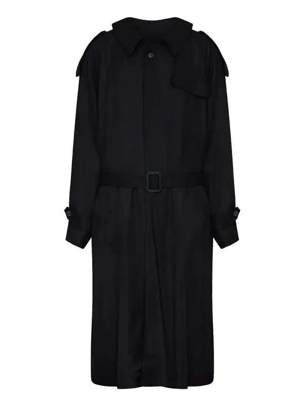 MAISON MARGIELA Double-breasted Belted Coat - Black