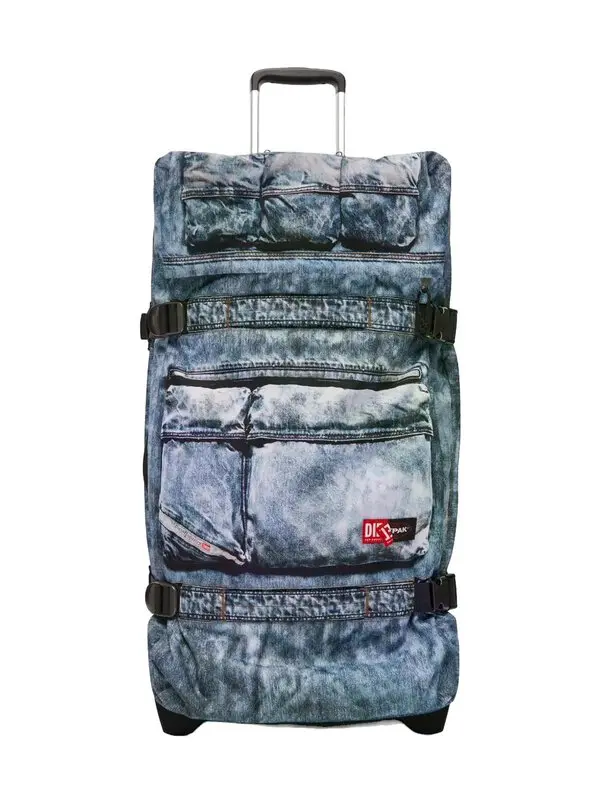 DIESEL® X Eastpak Denim-effect Wheeled Trolley - Blue