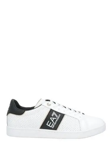 EA7 Soft Leather Low-top Sneakers - White