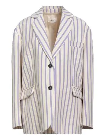 VICOLO Single-breasted Striped Blazer - Purple