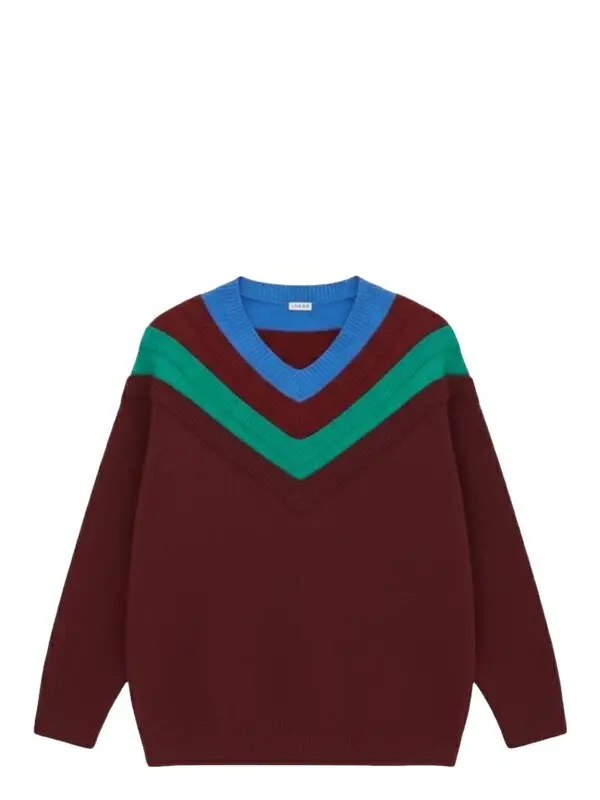 Loewe Sweater In Wool - Green/red/multicolor