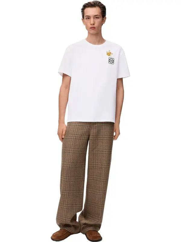 Loewe Relaxed Fit T-shirt In Cotton - White/multicolor