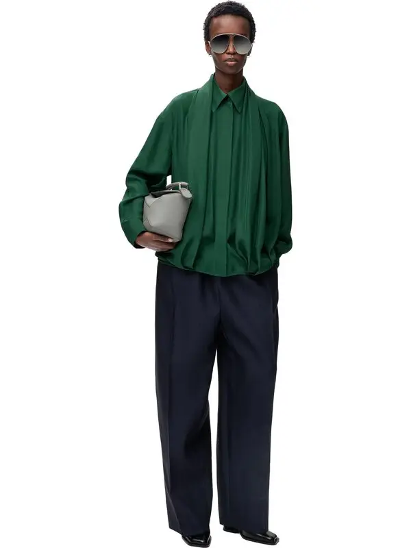 Loewe Draped Shirt - Dark Green