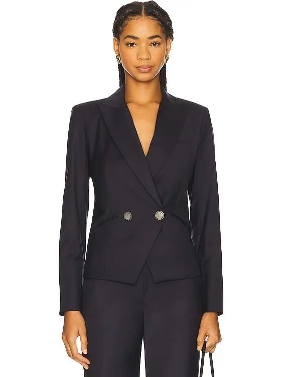 Veronica Beard Cropped Rickie Dickey Jacket - Navy