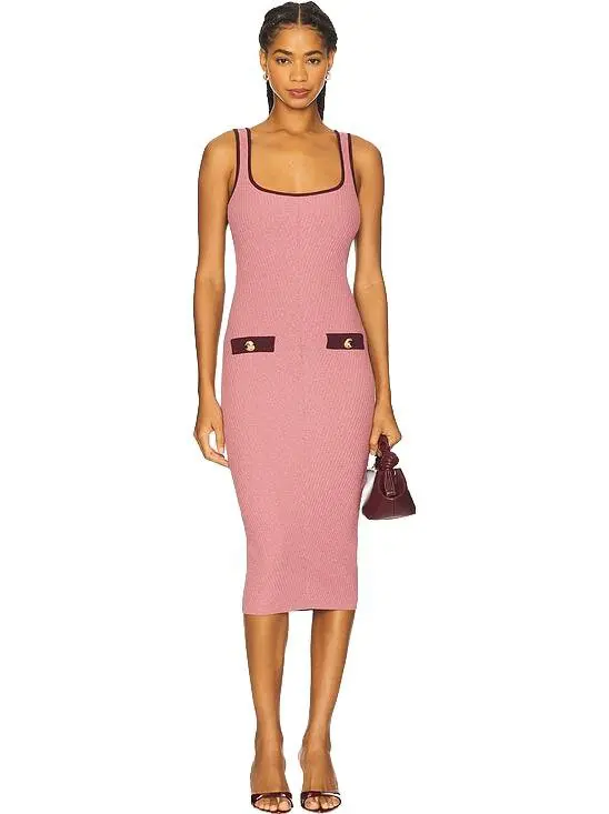 Retrofete Connie Knit Dress - Metallic Rose & Pinot