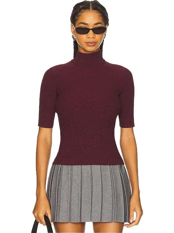 Retrofete Roselyn Knit Top - Metallic Pinot