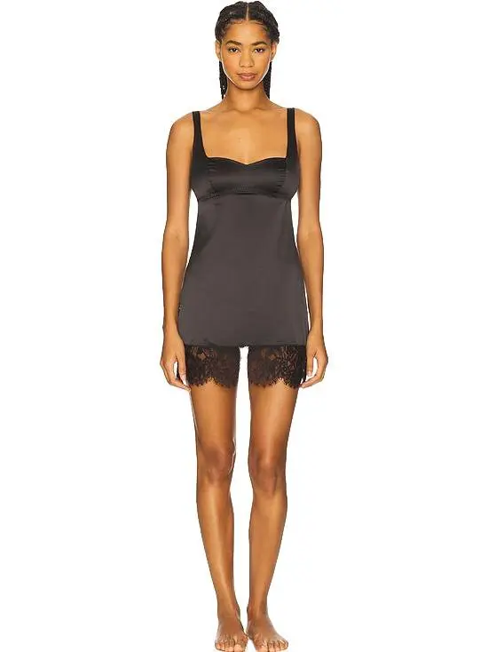 Hanky Panky Cindy Mini Slip Dress - Black
