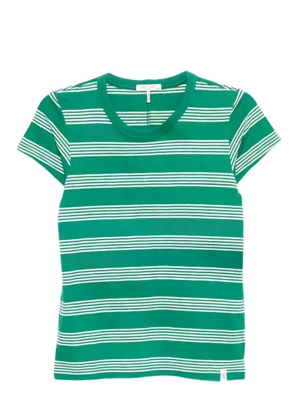 Rag & Bone The Slub Stripe T-shirt - Green