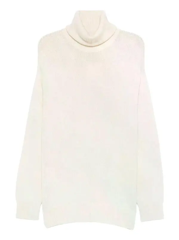 TOTEME Longline Turtleneck - White