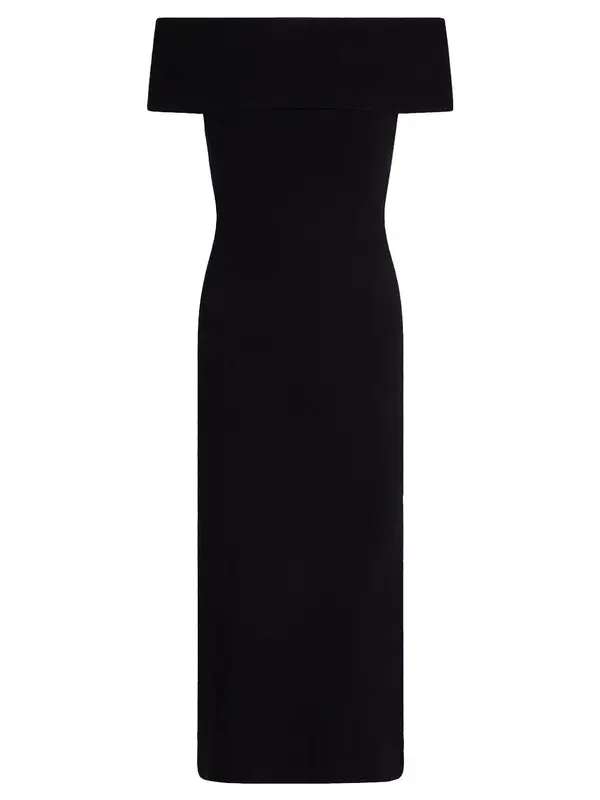 Altuzarra Marceau Off-the-shoulder Knitted Midi Dress - Black