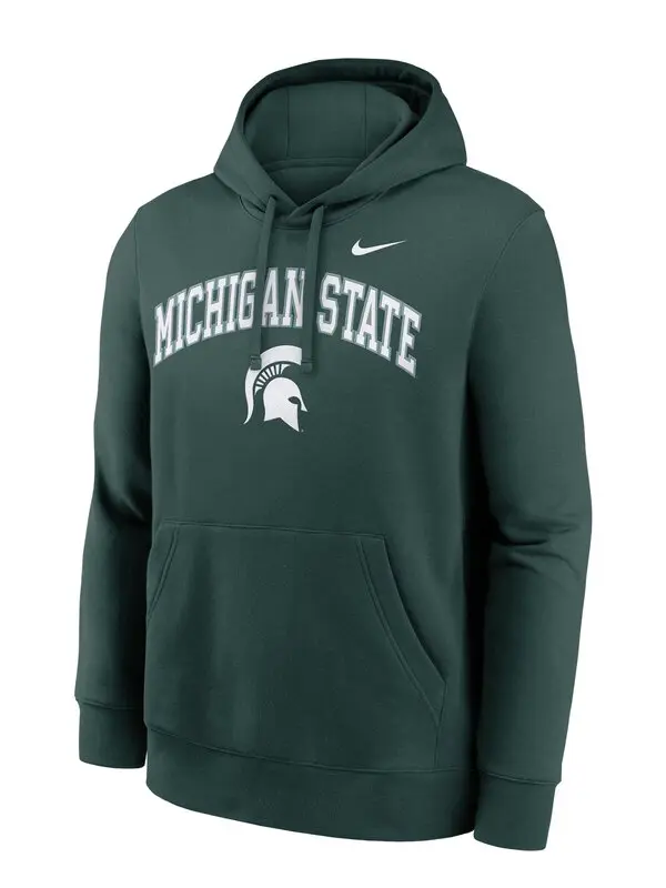 Nike Michigan State Arch College Pullover Hoodie - Green