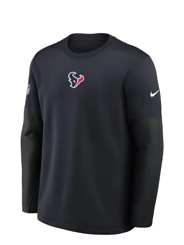 Nike Houston Texans Sideline Coach Therma-fit Nfl Long-sleeve T-shirt - Blue