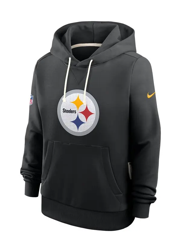 Nike Pittsburgh Steelers Sideline Dri-fit Nfl Pullover Hoodie - Black