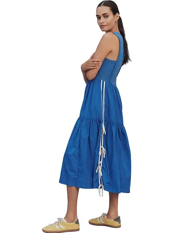 DAILY PRACTICE BY ANTHROPOLOGIE Daily Practice Bowline Sleeveless Midi Dress - Blue